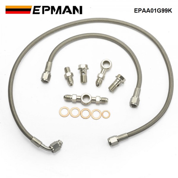 EPMAN Turbo Oil Feed Line Kit For Subaru AVCS Mitsubishi TDO4 TDO5 TD06 Turbo Chargers & Parts ...
